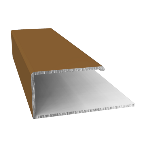 Naturale Cladding Aluminium J Edge Trim - 3mtr For Malted Oak - Pack of 2
