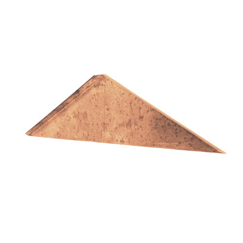 Copper V Roof Ridge Stop End - 115mm Side