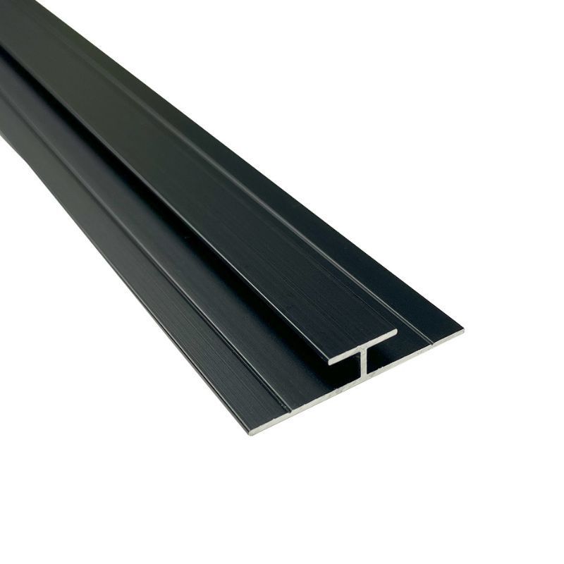 Compact Composite Wall Panel 4mm H Joint Trim - 2440mm Black Tile
