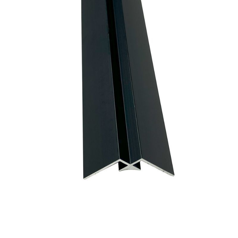 Compact Composite Wall Panel 4mm Internal Corner - 2440mm Black Tile